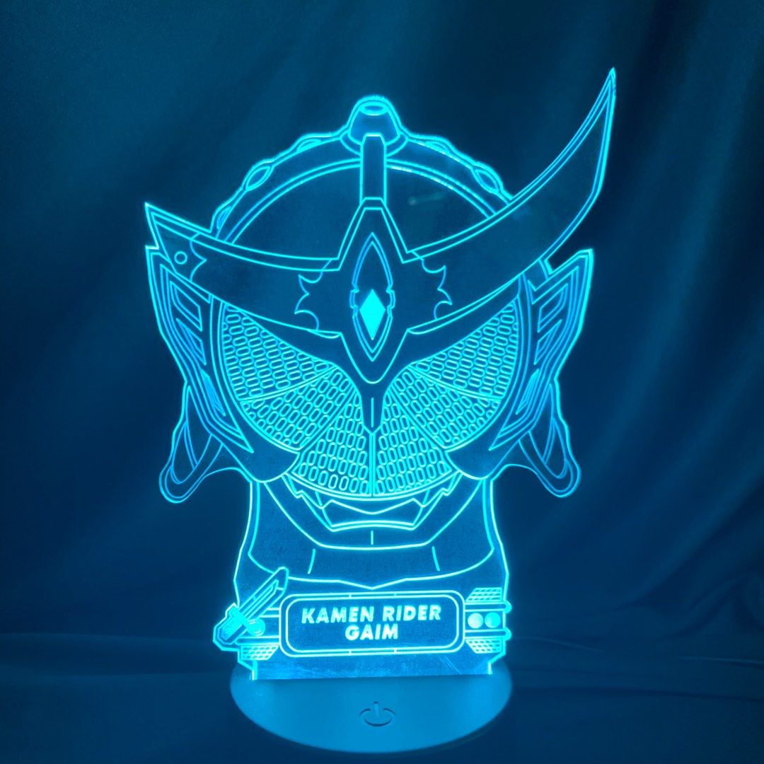 Kamen rider Gaim LED Bed Light with RGB Remote Acrylic Laser Engrave ...