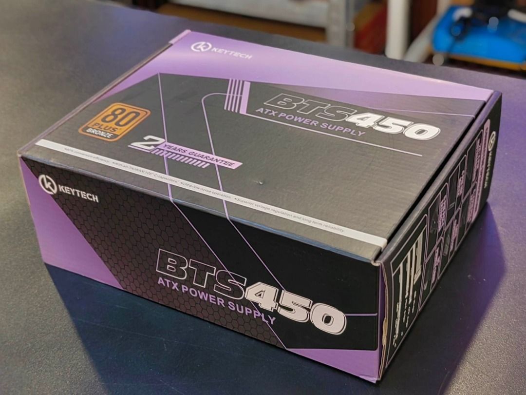 Keytech TrueRated Power Supply 80 Plus Bronze BTS450 450W PSU Power ...