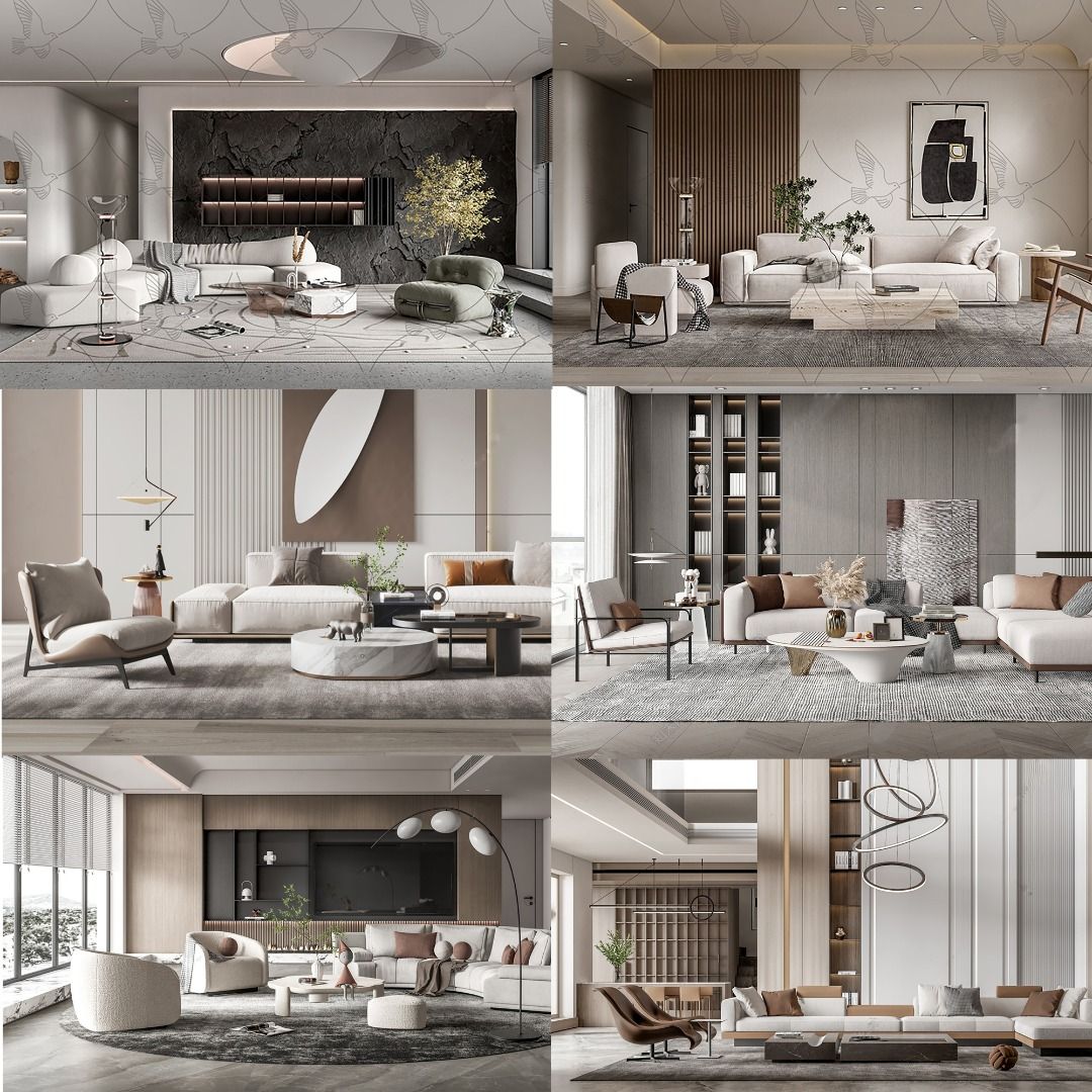 Living Dining Kitchen Bedroom Texture Sketchup 3d Interior
