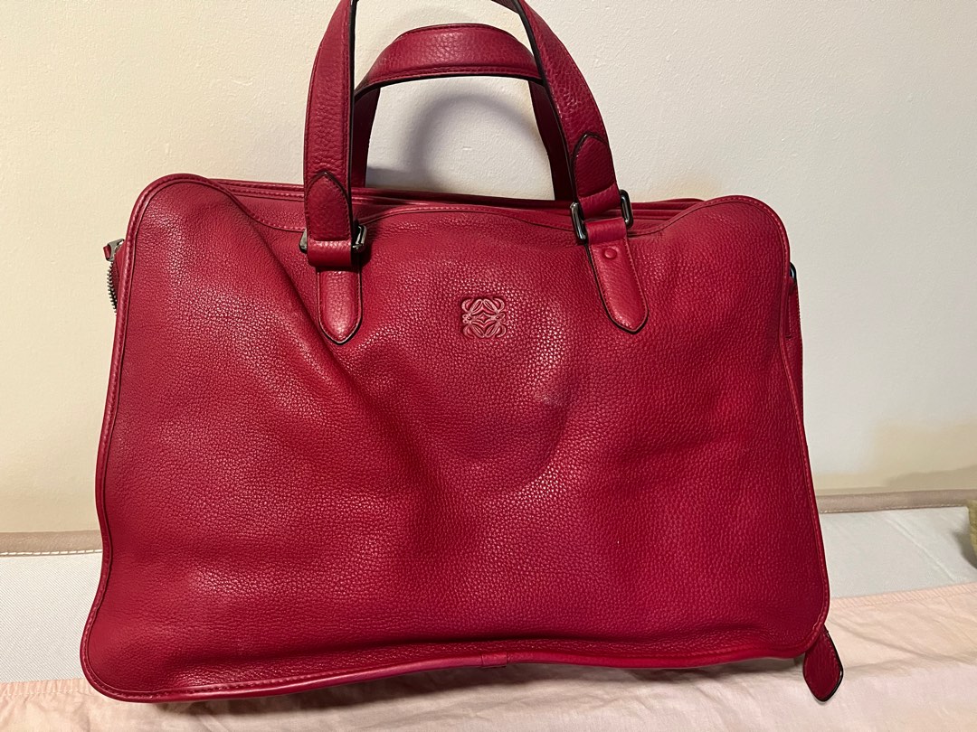 LOEWE full leather red document and laptop bag., Luxury, Bags & Wallets ...