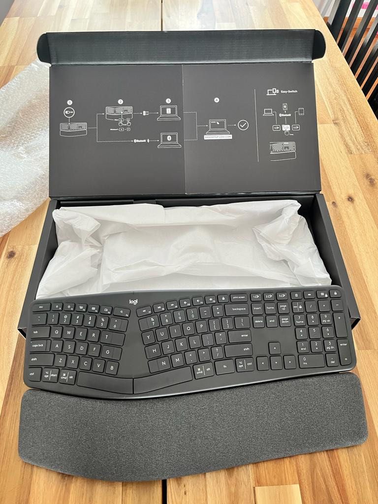 Logictech Ergo K860 wireless keyboard, Computers & Tech, Parts ...