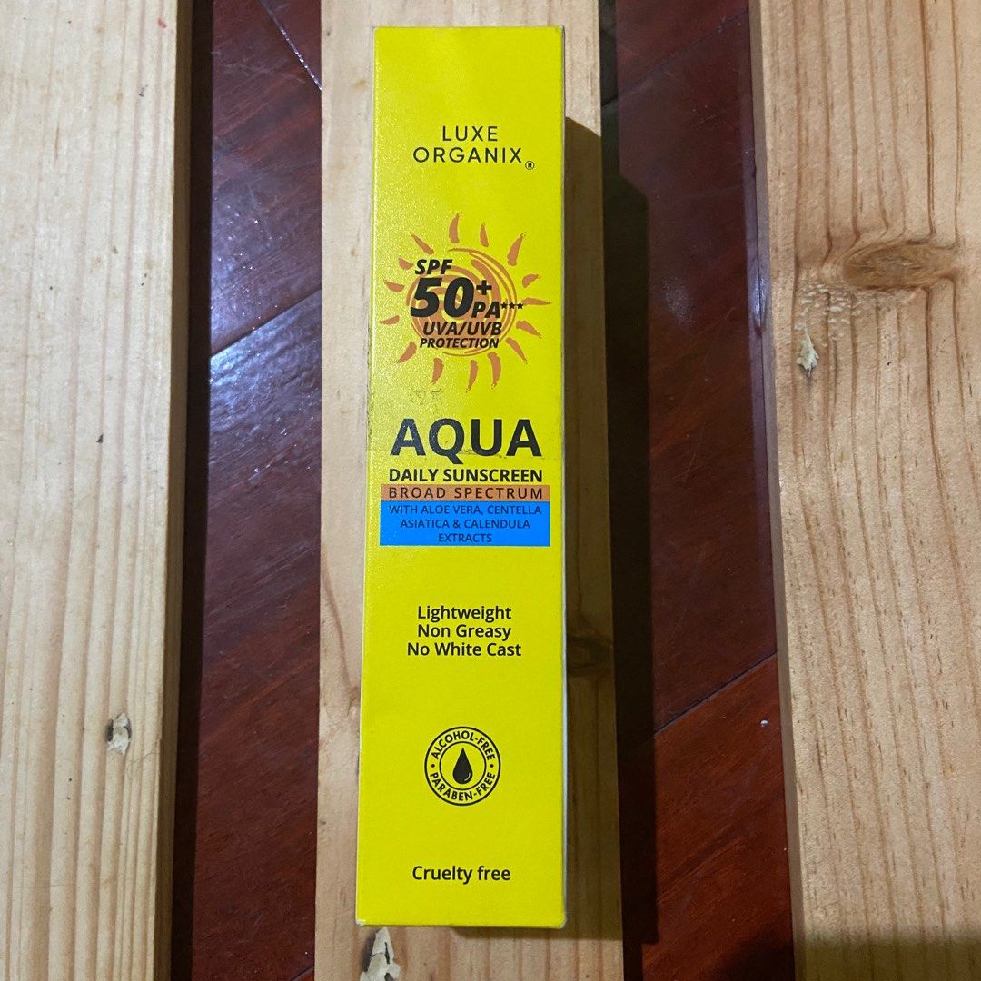 Luxe Organic Aqua Daily Sunscreen SPF 50, Beauty & Personal Care, Face ...