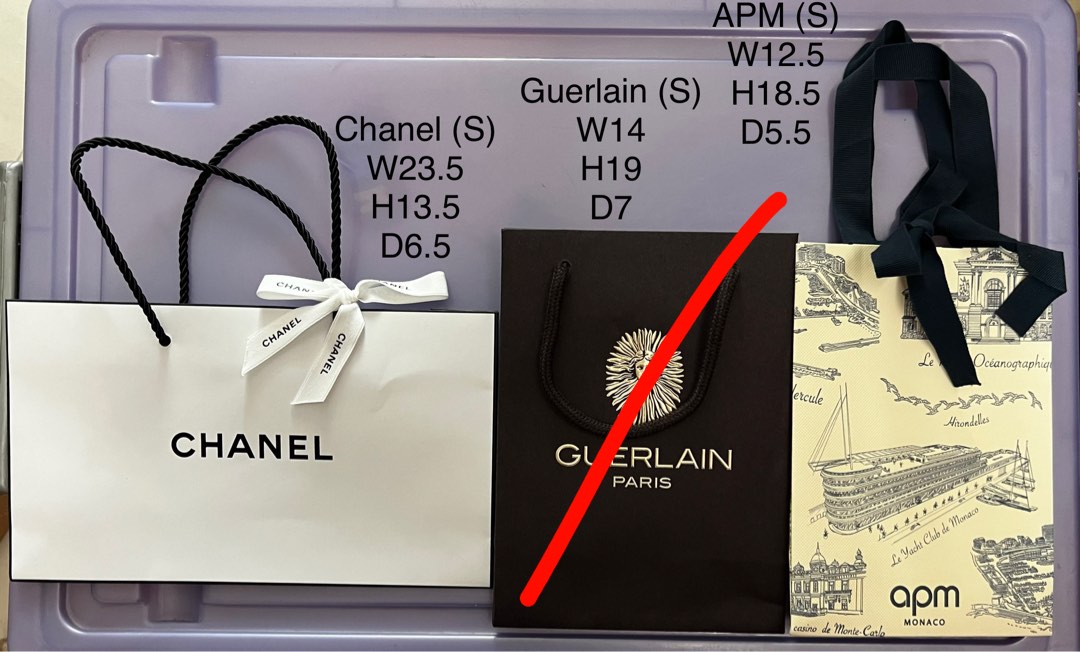 Luxury Brands Paper Bags - APM, Chanel, Coach, Guerlain, Kate Spade ...