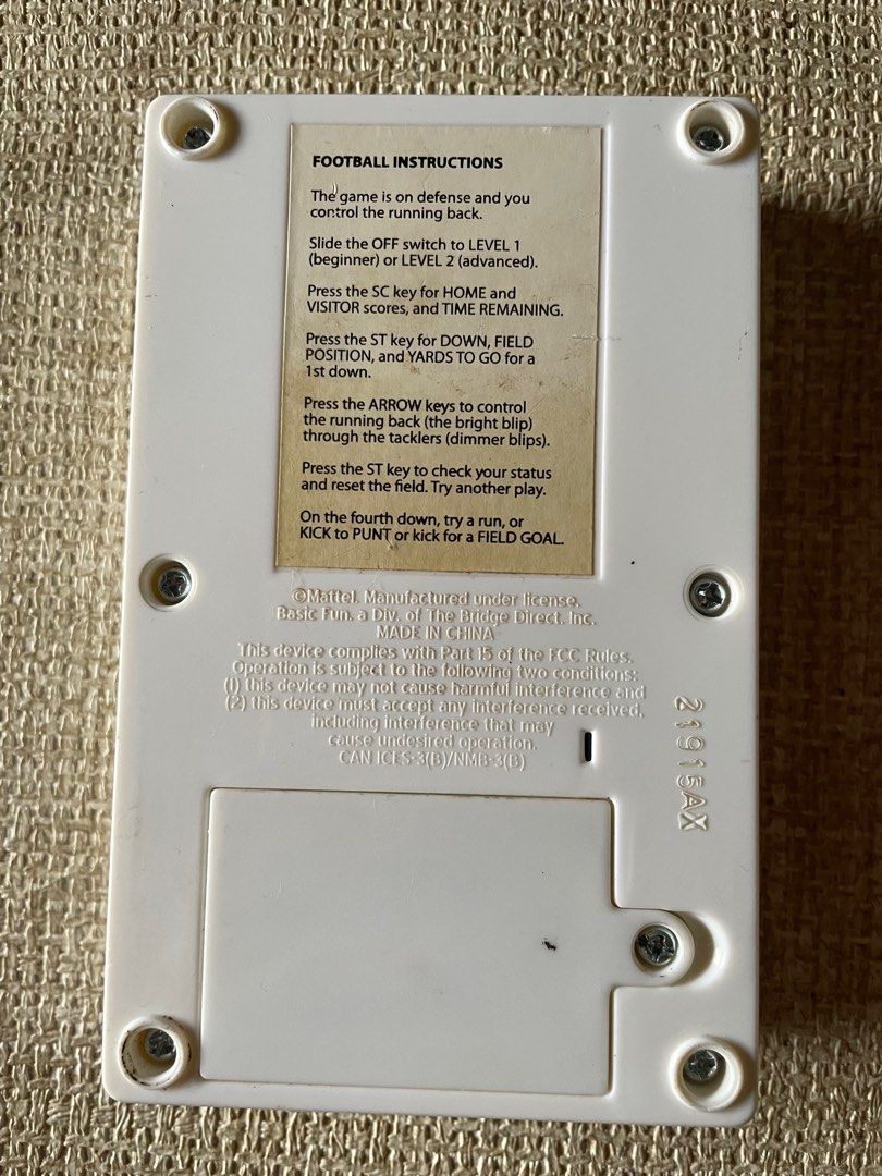 Mattel Vintage Football Handheld Game, Hobbies & Toys, Memorabilia ...