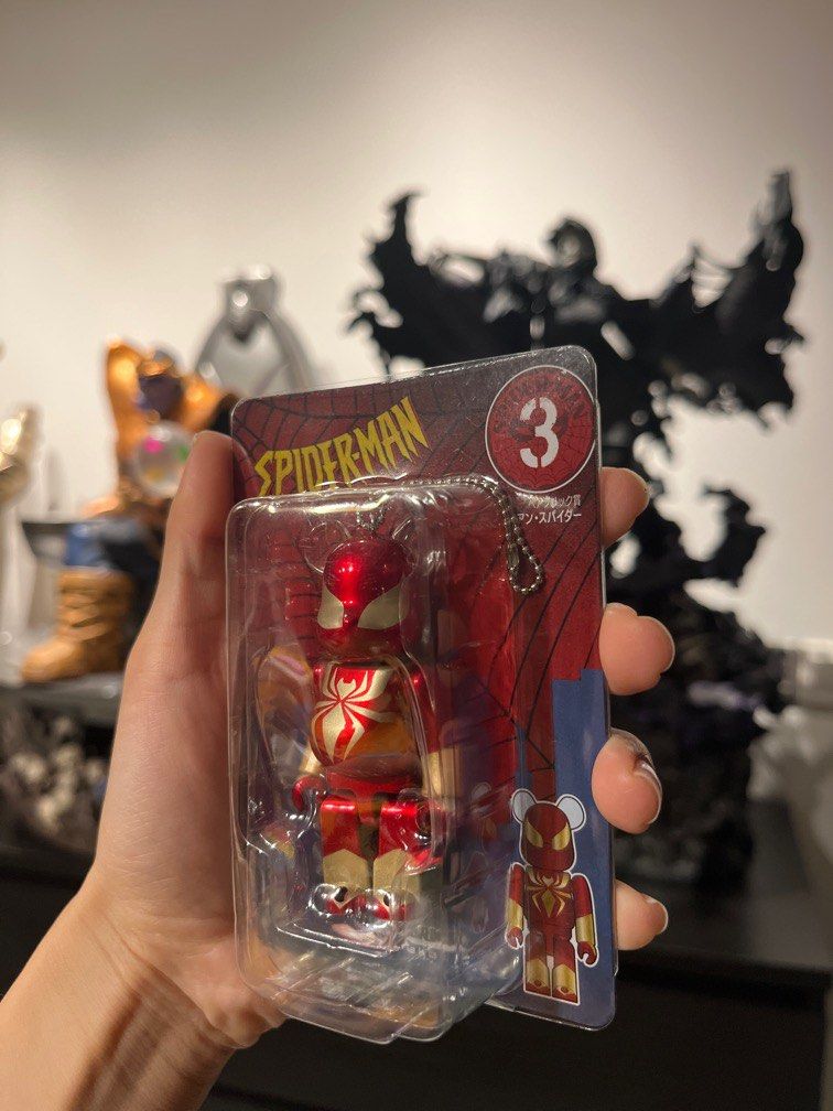 MEDICOM SPIDER-MAN # 3 IRON SPIDER 100% BEARBRICK MARVEL KEYCHAIN ...
