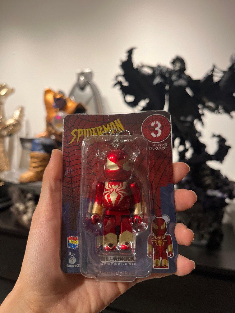 MEDICOM SPIDER-MAN # 3 IRON SPIDER 100% BEARBRICK MARVEL KEYCHAIN ...