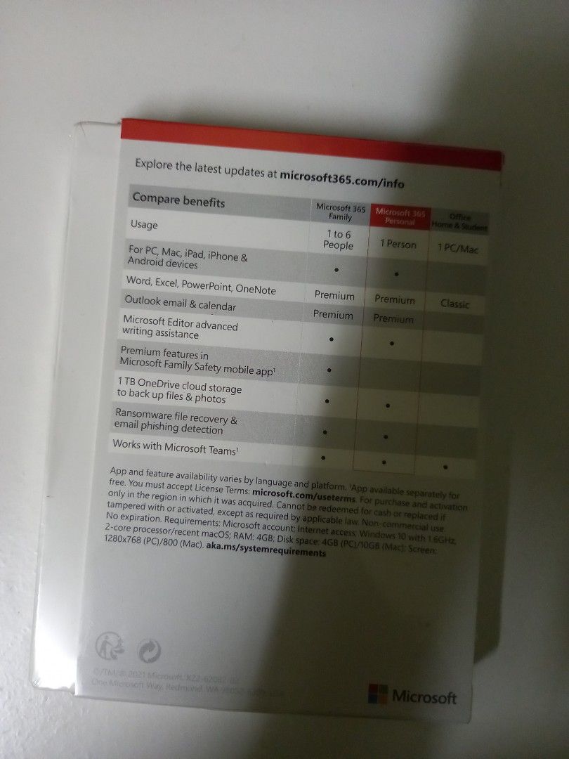 Microsoft 365 Personal plan, Computers & Tech, Laptops & Notebooks on ...