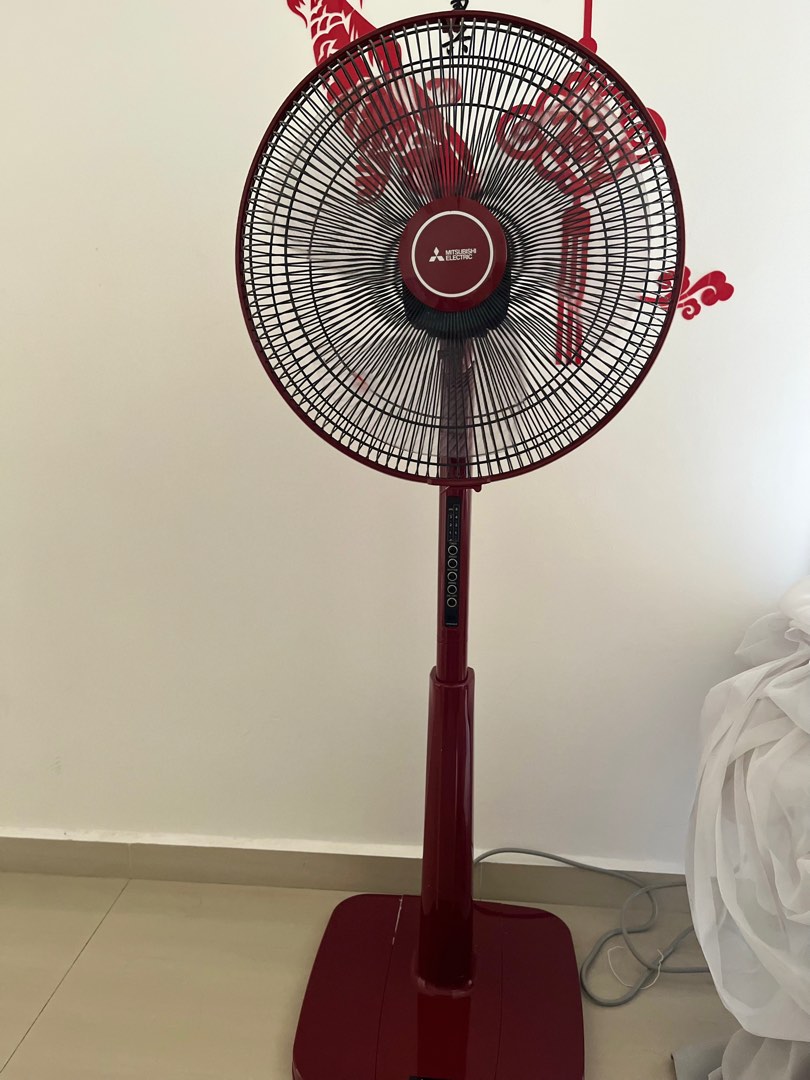 Mitsubishi Stand Fan with Remote (like new), Furniture & Home Living ...