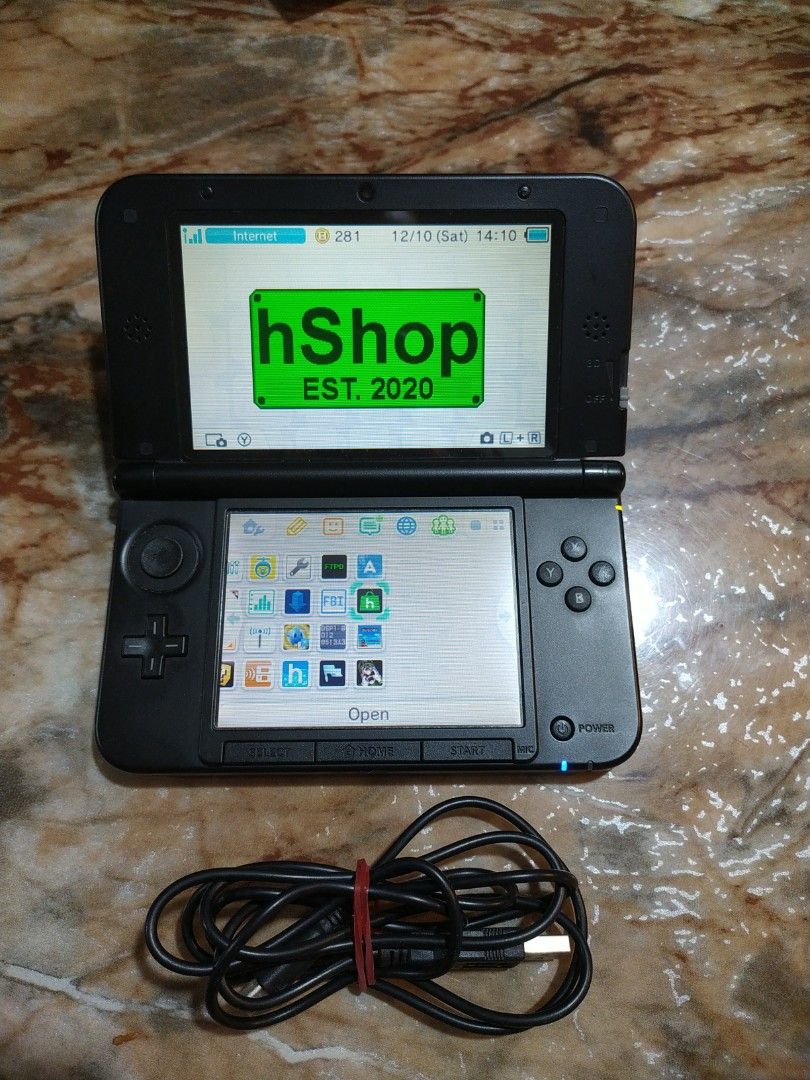 Modded Nintendo 3DS XL 16GB/256GB storage options. with power cable ...