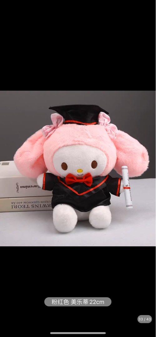 My Melody Sanrio Graduation Plush, Hobbies & Toys, Toys & Games on ...