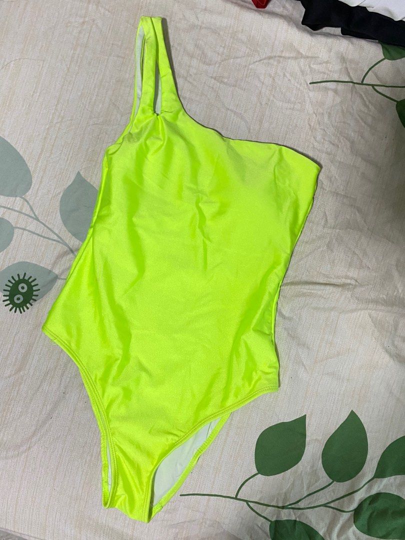 neon yellow one piece swimsuit, Women's Fashion, Swimwear, Bikinis ...
