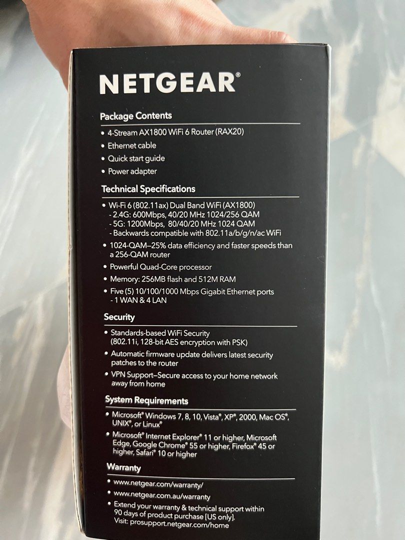 NETGEAR Nighthawk (RAX20) AX1800 WiFi 6 Router, Computers & Tech, Parts ...