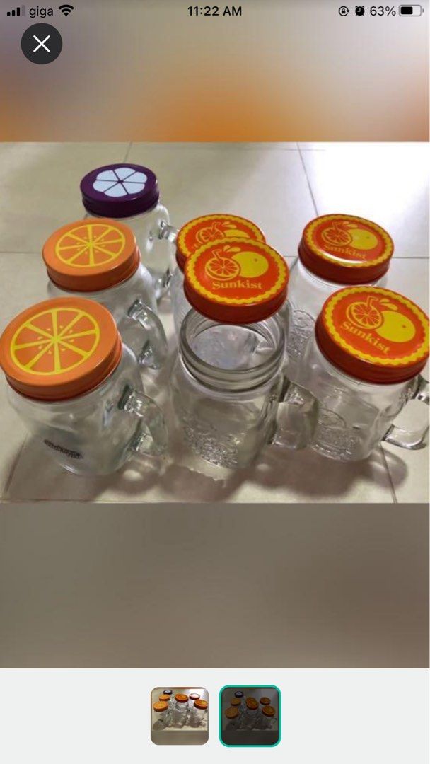 Fast deal - New 7 Mason Jars w Covers, Furniture & Home Living ...