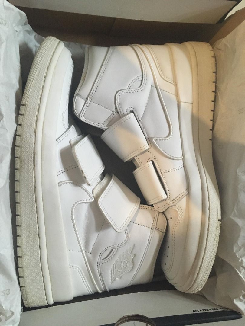 Nike Jordan 1 Retro High Double Strap Velcro Summit White Rare, Men's ...