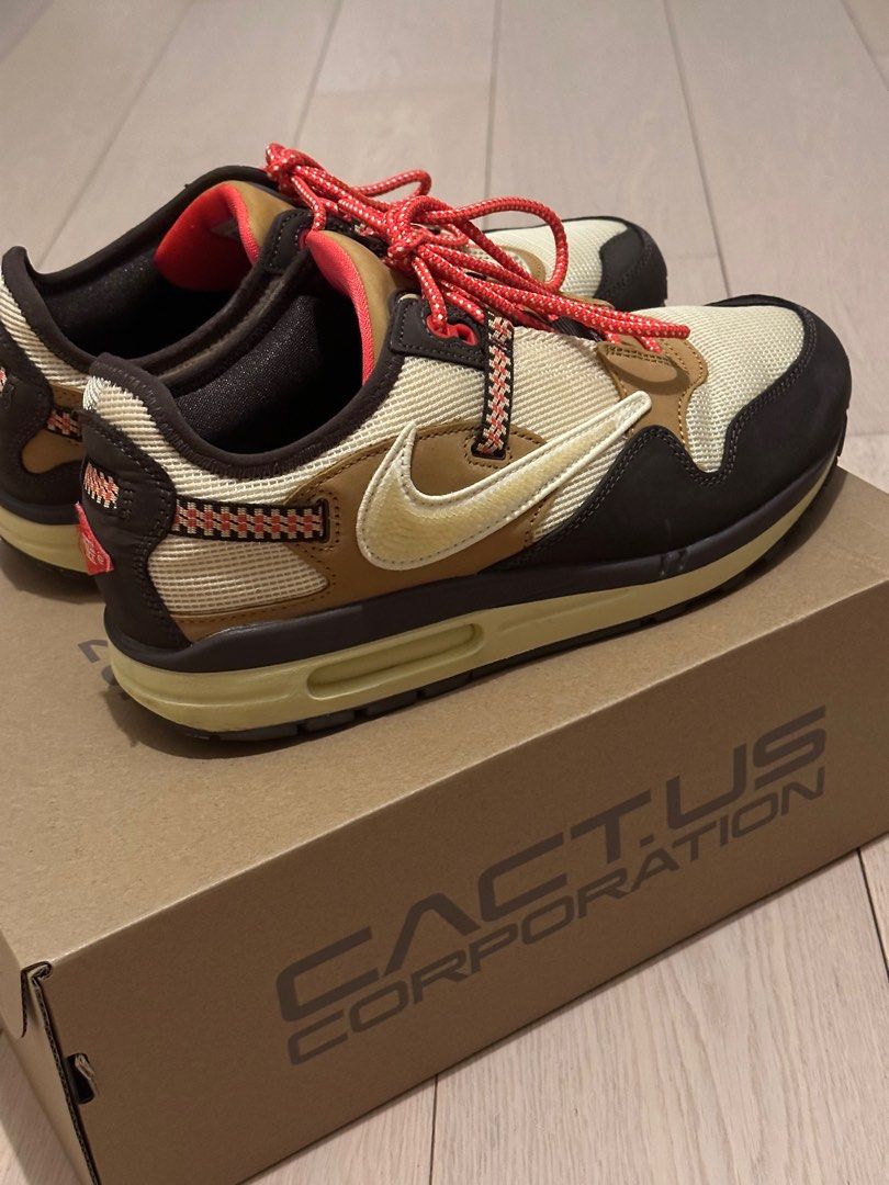 Nike x Travis Scott Cactus Jack Air Max 1, 男裝, 鞋, 波鞋 - Carousell
