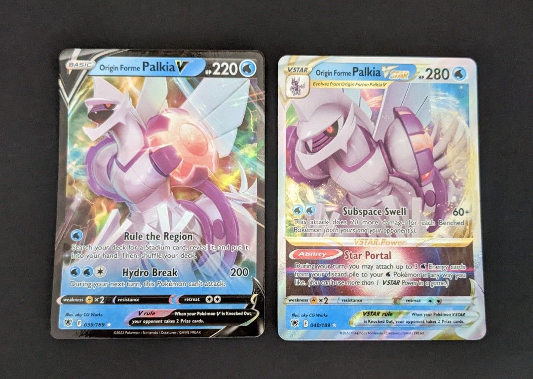 Origin Forme Palkia V & Vstar Astral Radiance Pokemon Card Tcg, Hobbies ...