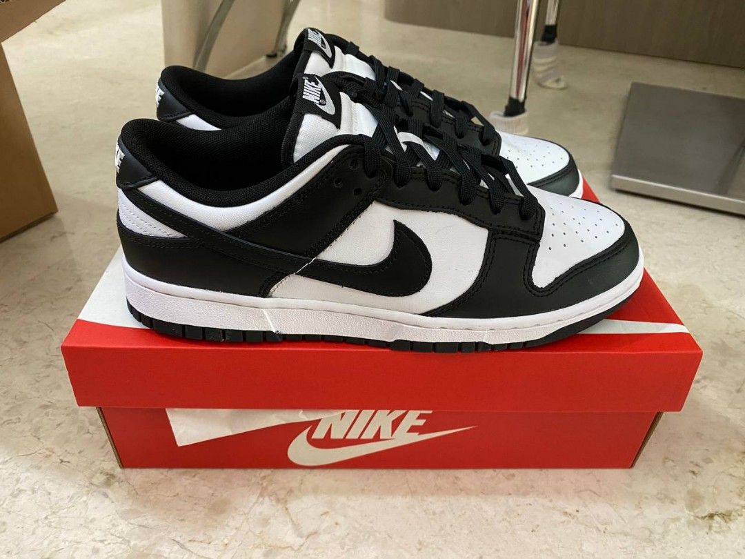 (US 9) Nike Panda Dunks Mens (Nike Dunk Low Retro Black-White), Men's ...