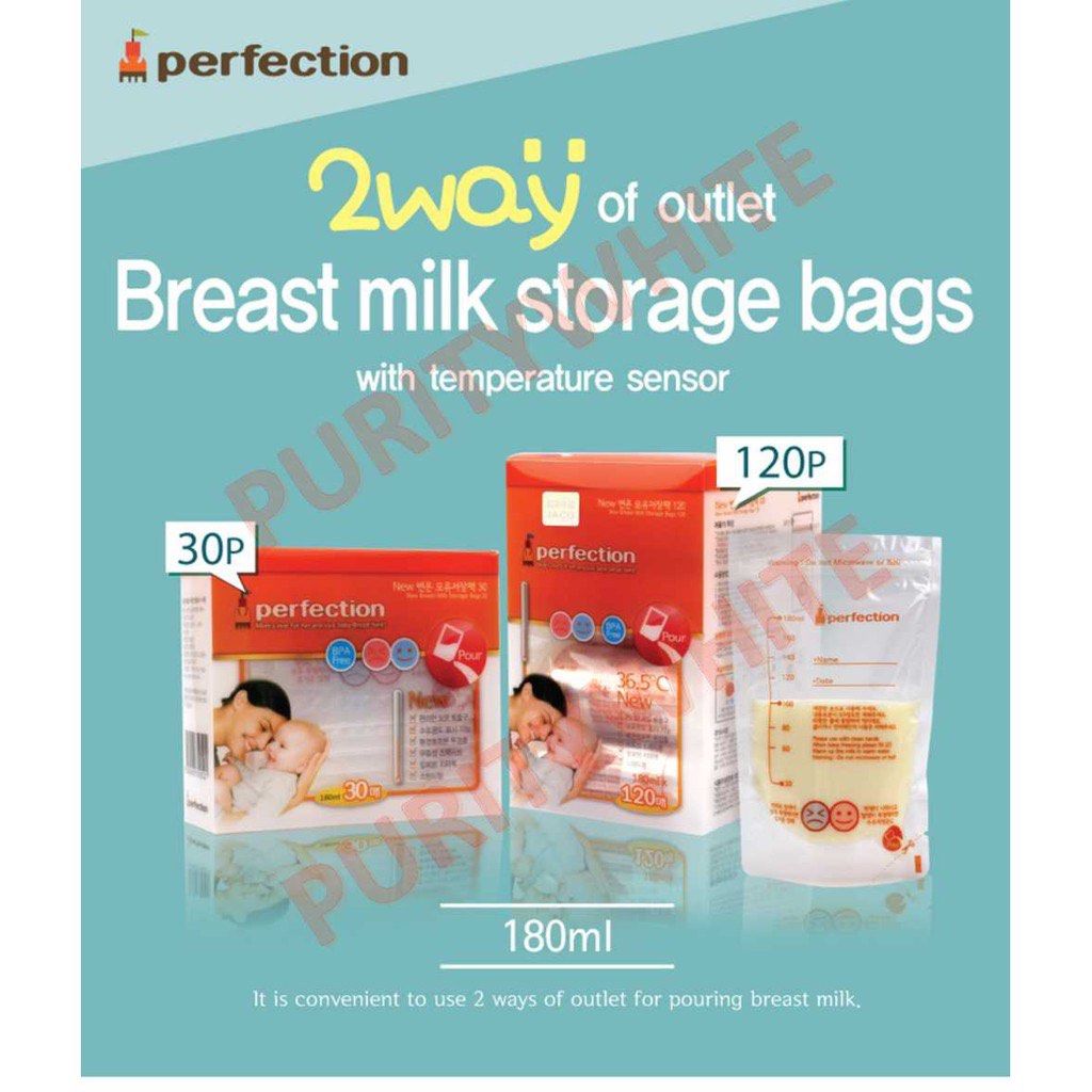 Perfection Breast Milk Storage Bag (2 packet: 60 pieces), Babies & Kids ...