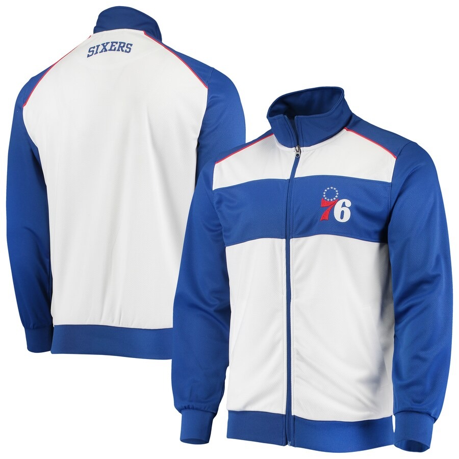 Philadelphia 76ers G-III Sports by Carl Banks Layup Full-Zip Track ...