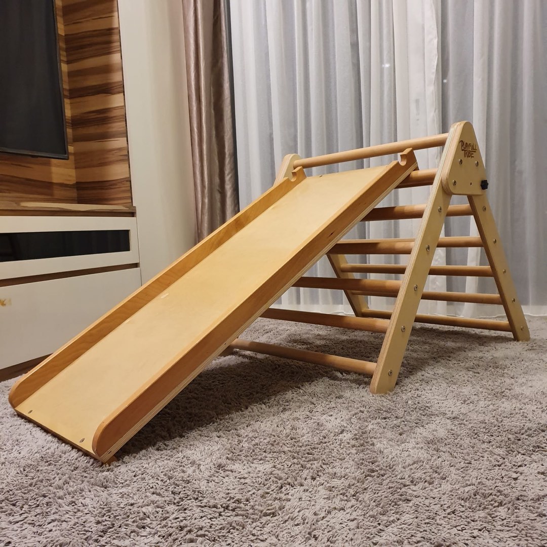 Pikler Triangle with Ramp, Babies & Kids, Baby Nursery & Kids Furniture ...