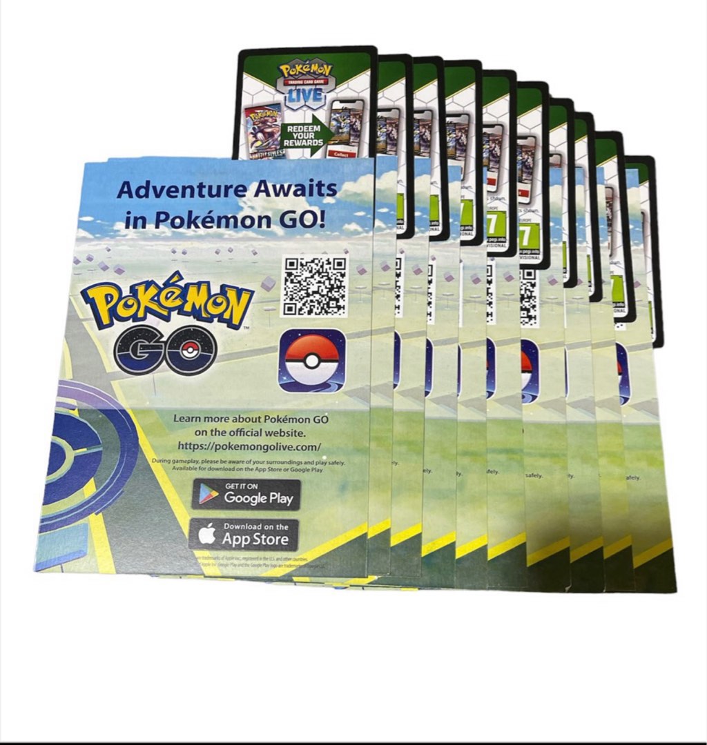 Pokemon Go Codes sheet from ETB and other products, Hobbies & Toys ...