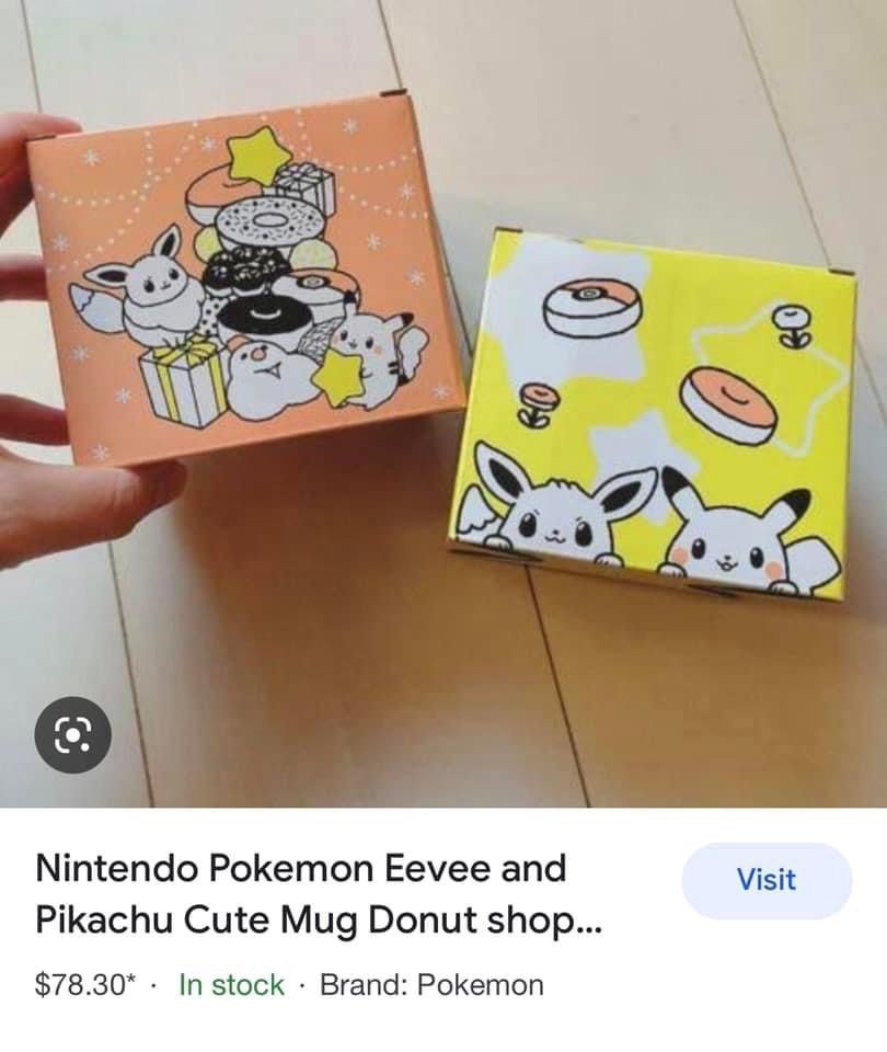 Pokemon Mug Eevee Pikachu Nintendo, Furniture & Home Living ...
