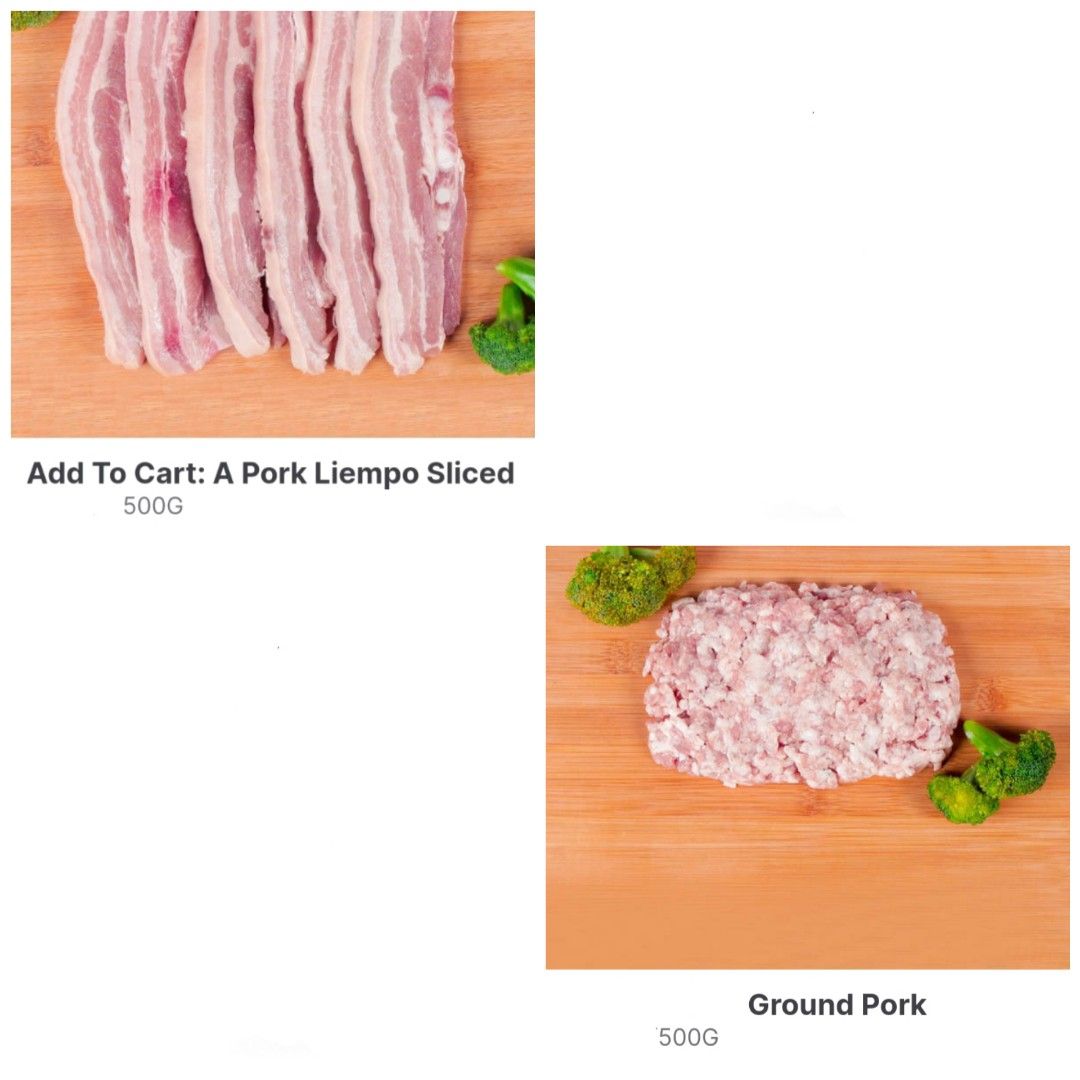 Pork Cuts, Food & Drinks, Chilled & Frozen Food on Carousell