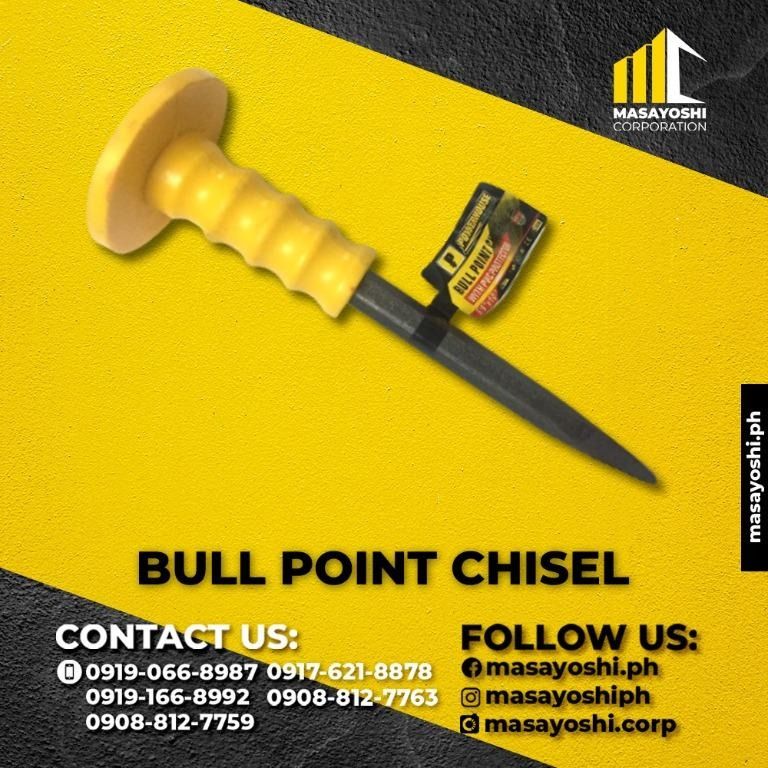PowerHouse Bull Point Chisel W/PVC Protector | Hand Tools | Chisel ...