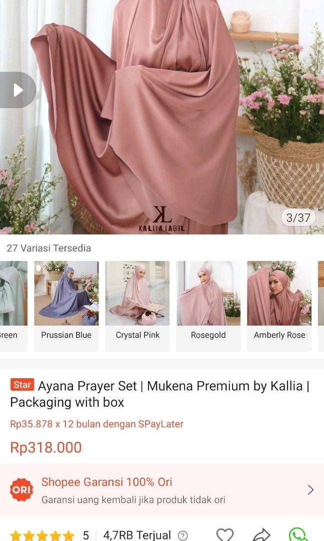 Prayer set by Kallia, Fesyen Wanita, Muslim Fashion, Lainnya di Carousell