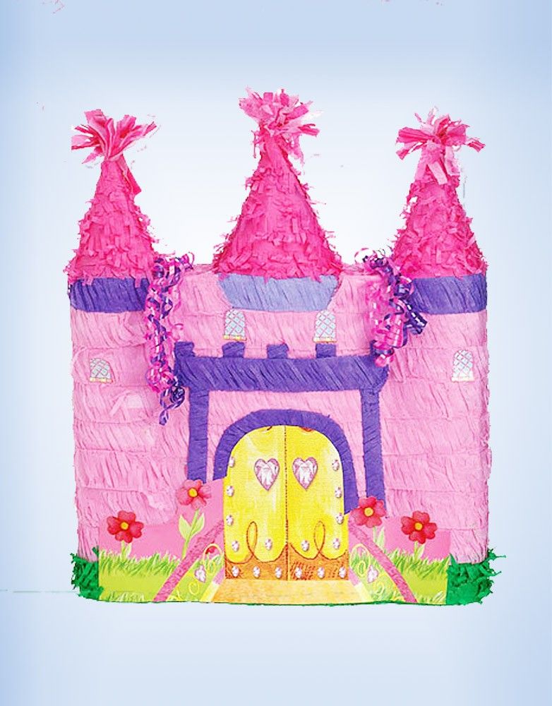 Princess castle pinata sweets girl birthday pinata pull string sweets ...