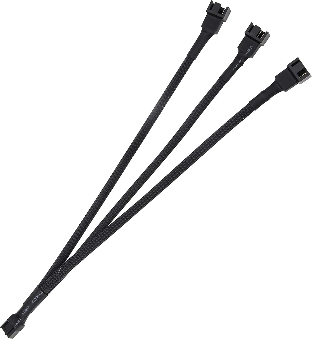 PWM 4 Pin Fan Splitter 1 to 3, Ancable PC PWM Fan Splitter PC Fan Power ...