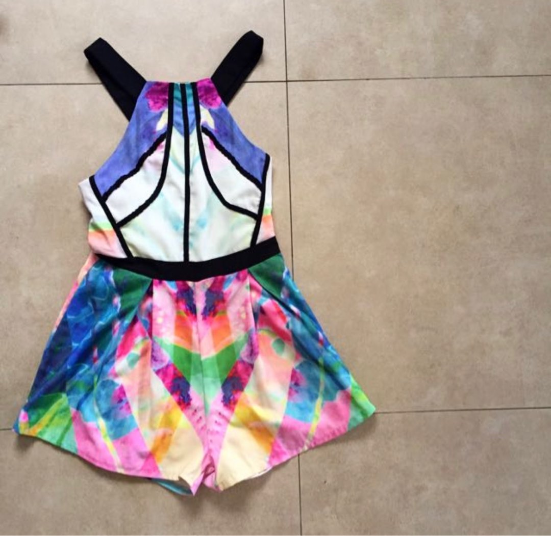 Rainbow Romper, Women's Fashion, Dresses & Sets, Rompers on Carousell