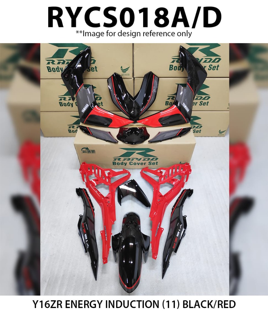 Rapido Cover Set Coverset SNIPER155 V3 Y16 Y16ZR BLACK RED BLACK WHITE ...