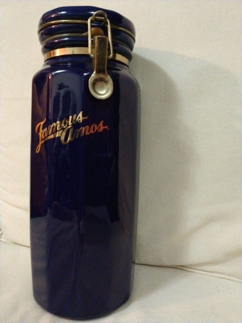 Rare Vintage Famous Amos Ceramic Jar, Furniture & Home Living ...