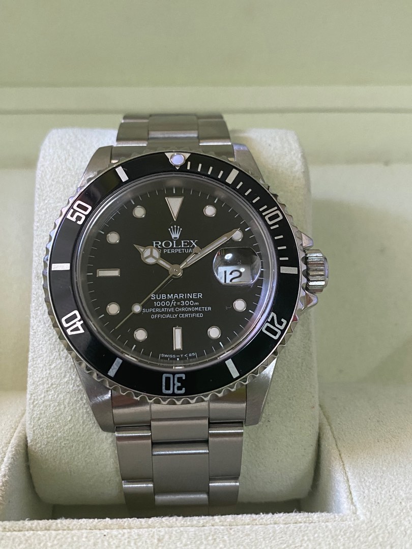 Rolex Submariner 16610 Tritium Dial + Rolex Service Chit, Luxury ...