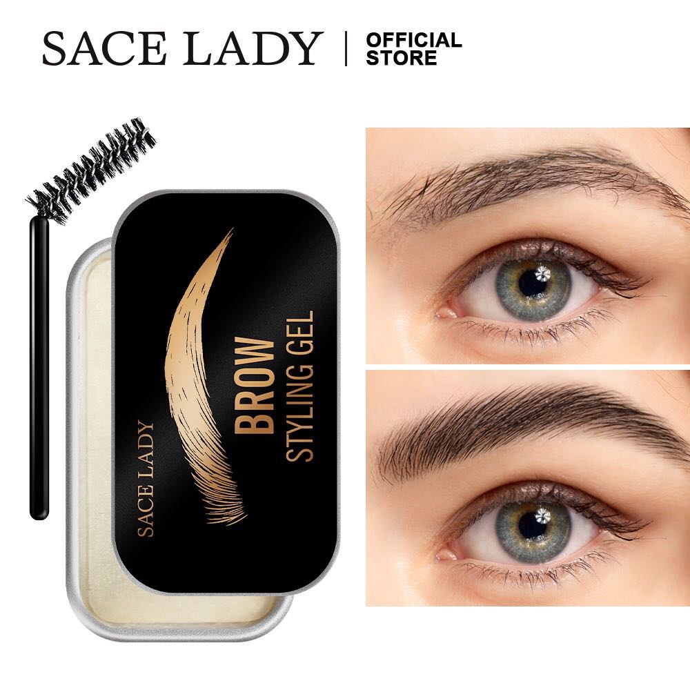 SACE LADY Eyebrow Soap Eyebrows Pomade Gel With Trimmer Fluffy Feathery ...