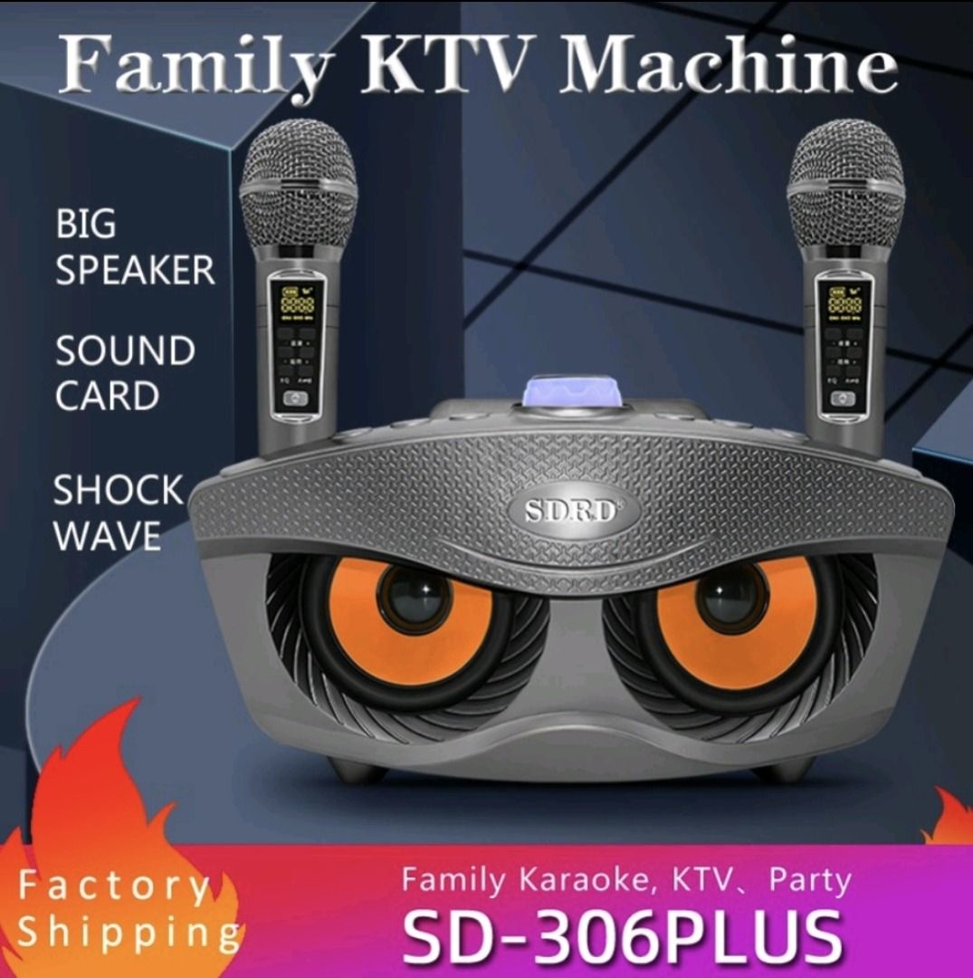 SDRD Karaoke System SD-306 PLUS SD-306 & SD-303 Dual Bluetooth Wireless ...