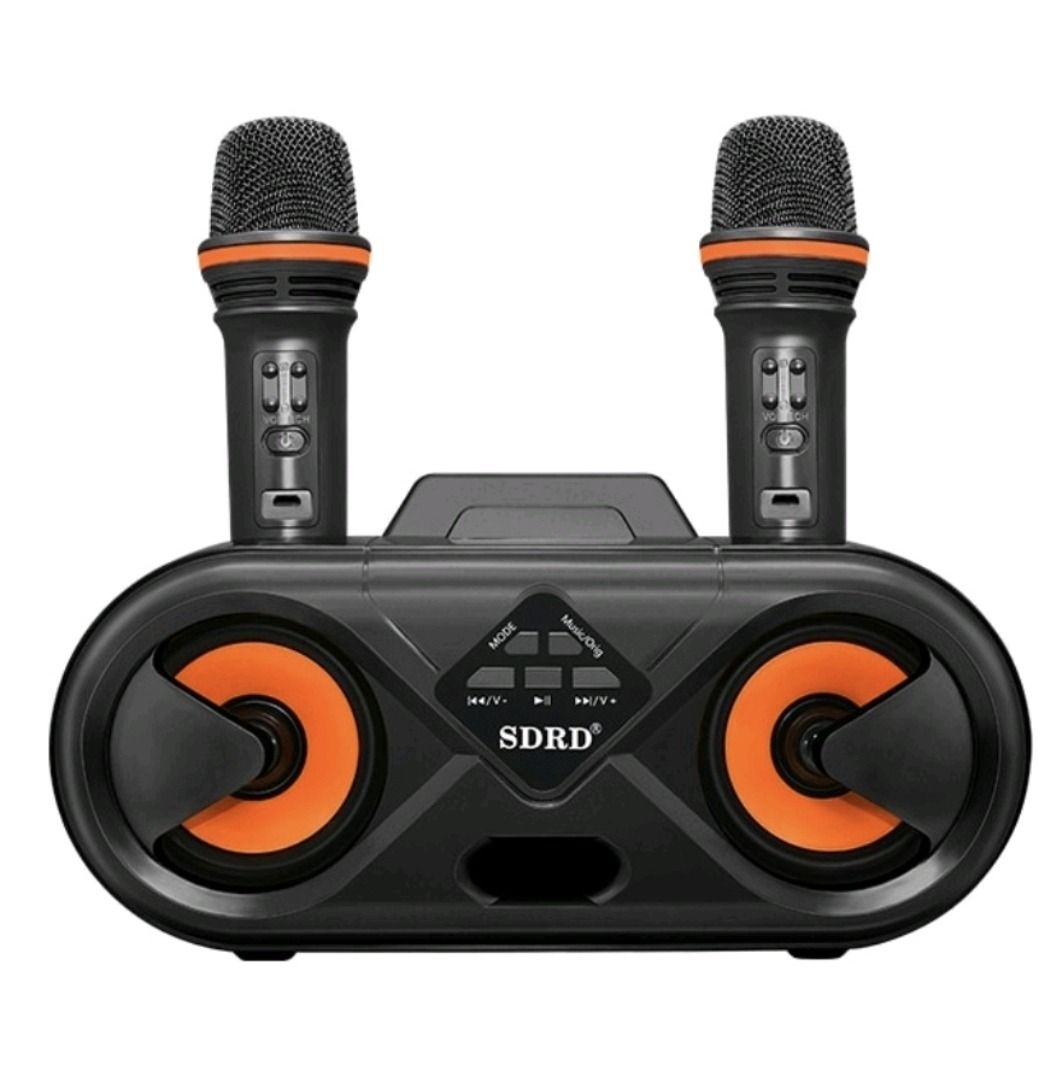 SDRD Karaoke System SD-306 PLUS SD-306 & SD-303 Dual Bluetooth Wireless Microphones Karaoke Set ...