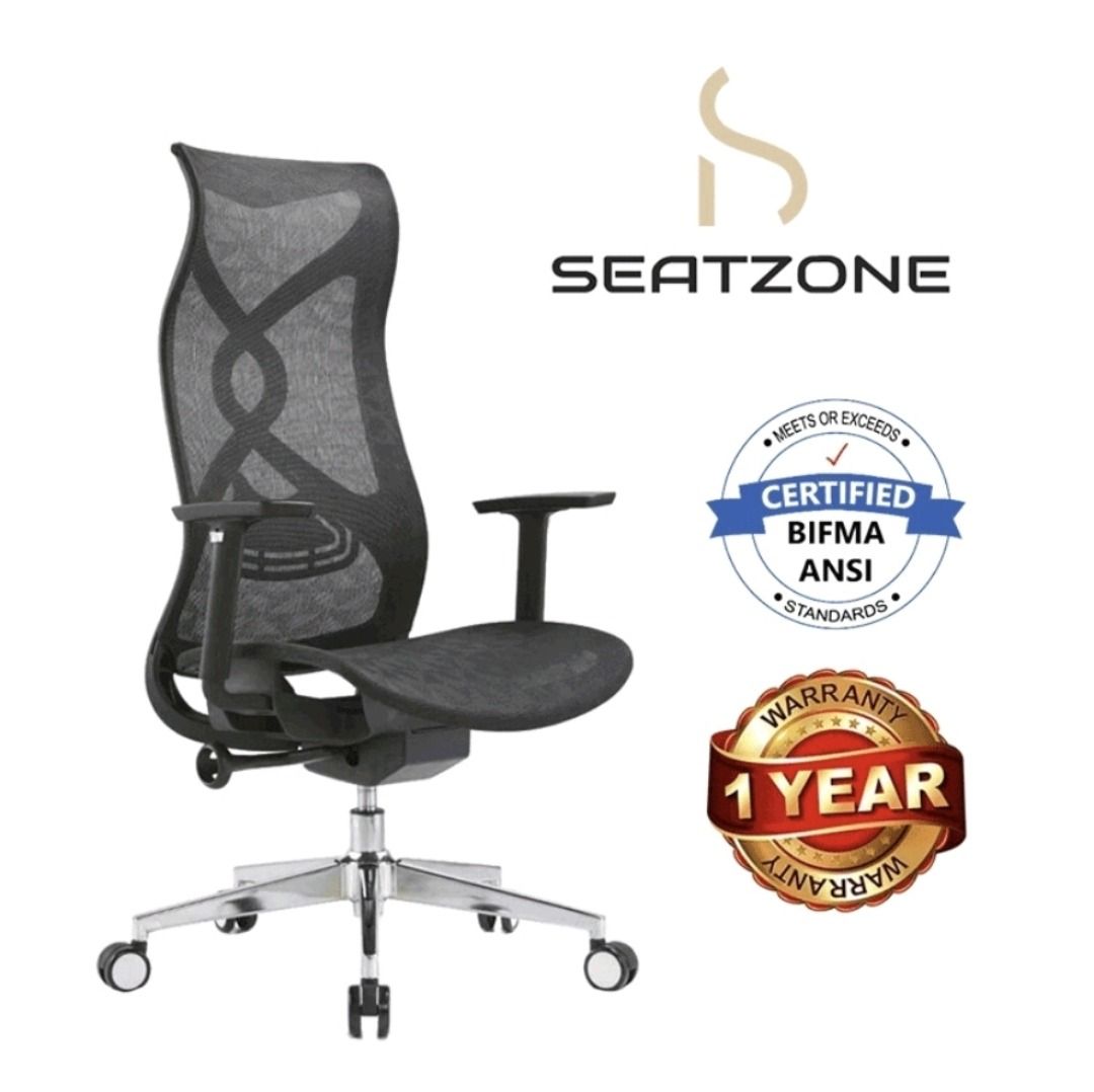Office Study Gaming Mesh Chair - SeatZone E2 Fully Synchronize High ...