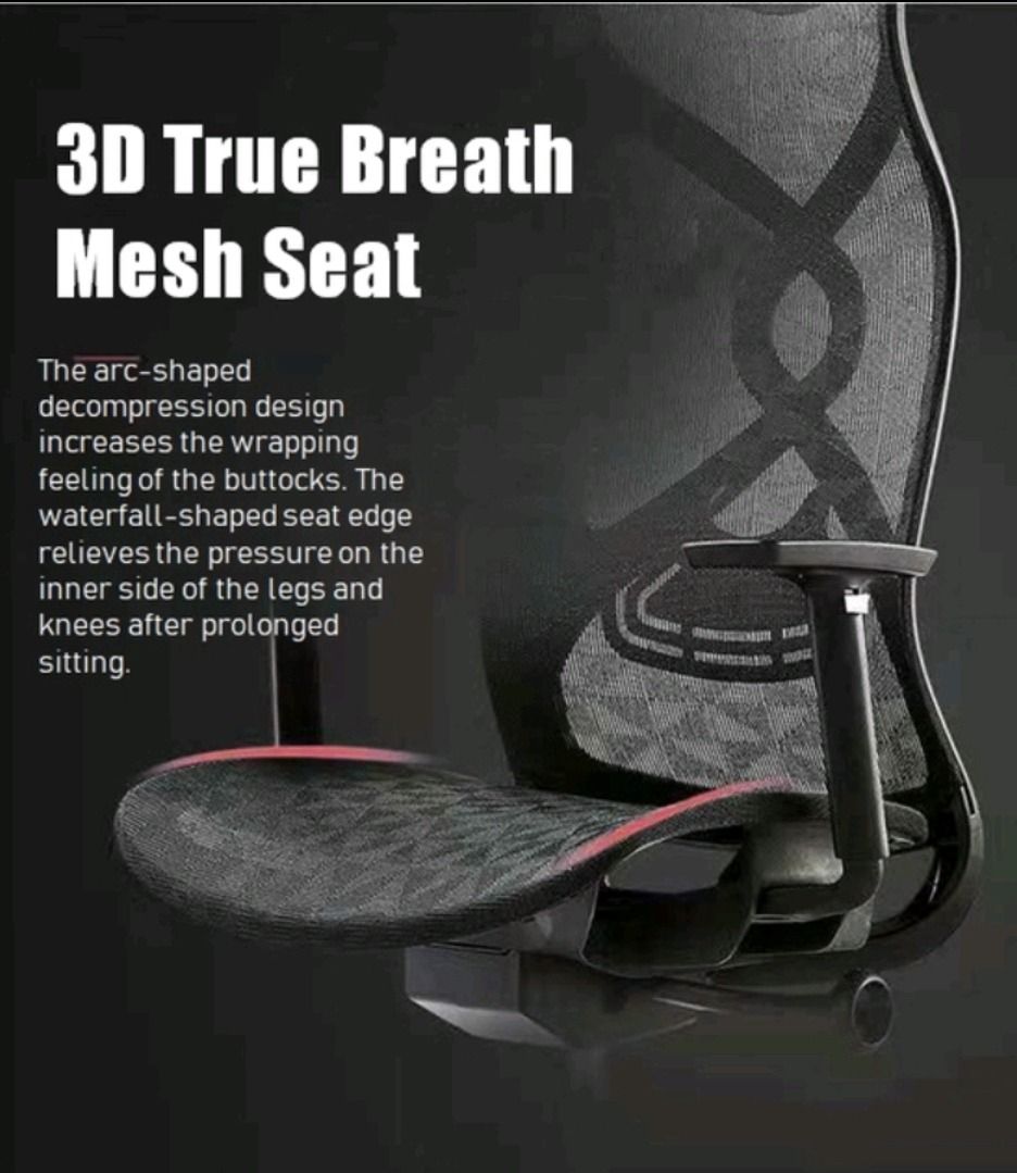 Office Study Gaming Mesh Chair - SeatZone E2 Fully Synchronize High ...