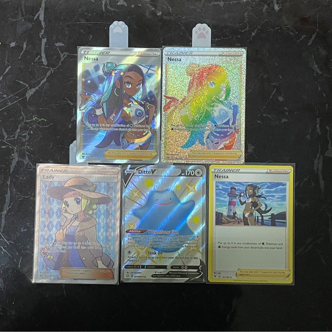 (Set) Pokemon TCG nessa lady ditto trainer rainbow shiny, Vivid voltage ...