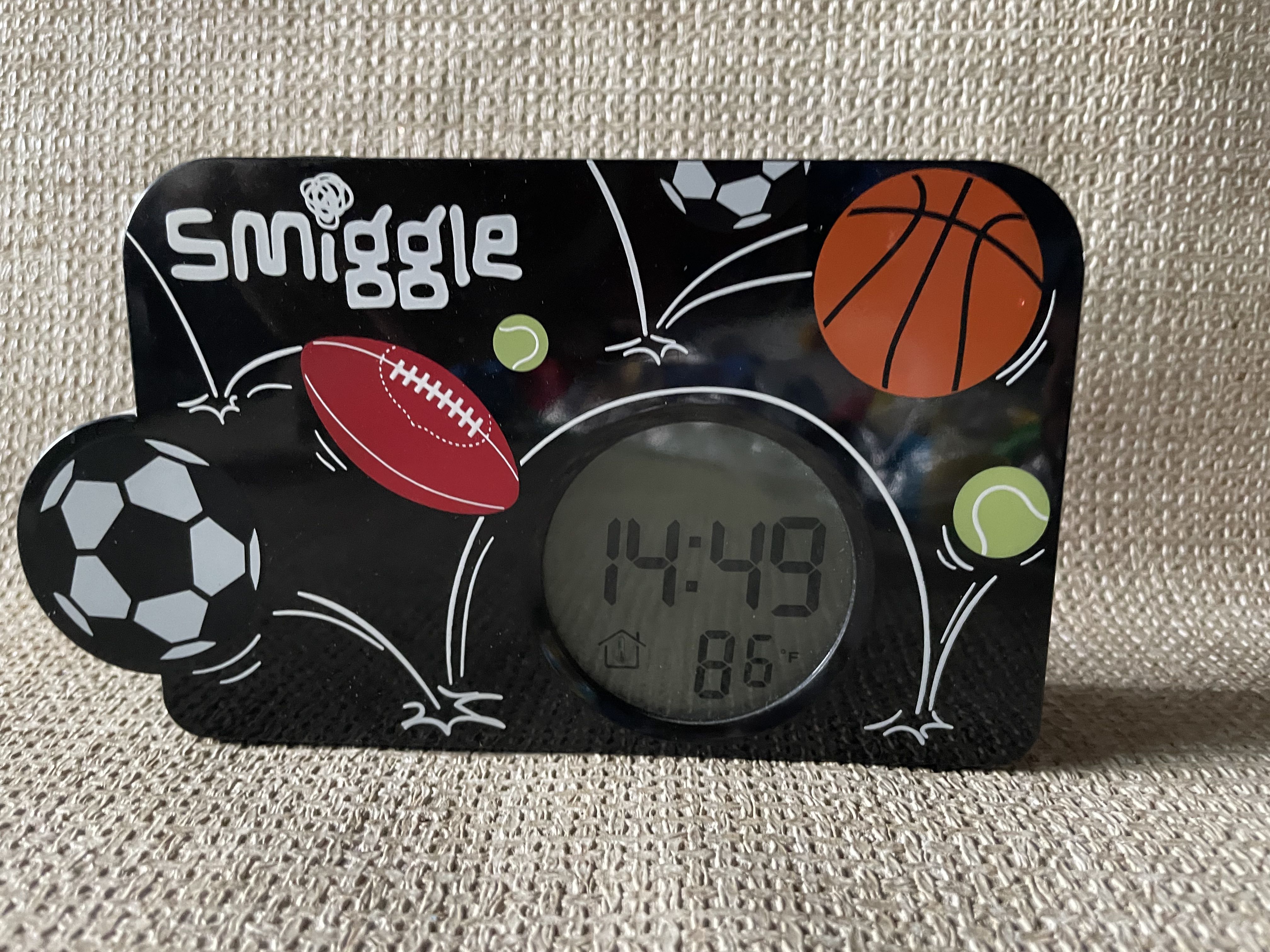 Smiggle Sporty Alarm Clock, Furniture & Home Living, Home Decor, Clocks ...