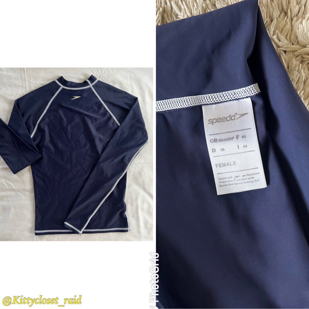 Speedo rash guard, Women's Fashion, Swimwear, Rash guard on Carousell