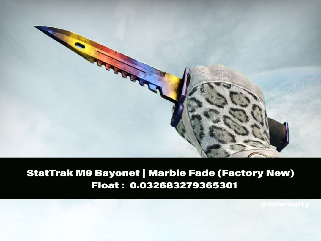 StatTrak M9 Bayonet Marble Fade FN CSGO SKINS KNIVES, Video Gaming ...