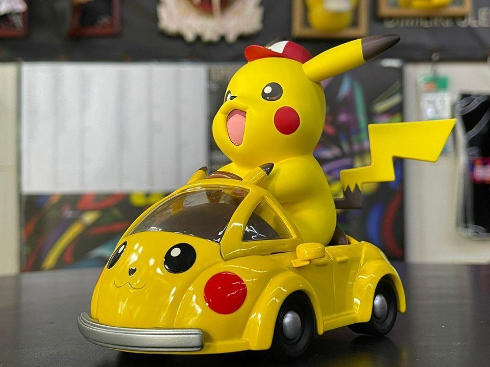 Sun Studio - Pikachu Driving Car, Hobbies & Toys, Toys & Games on Carousell