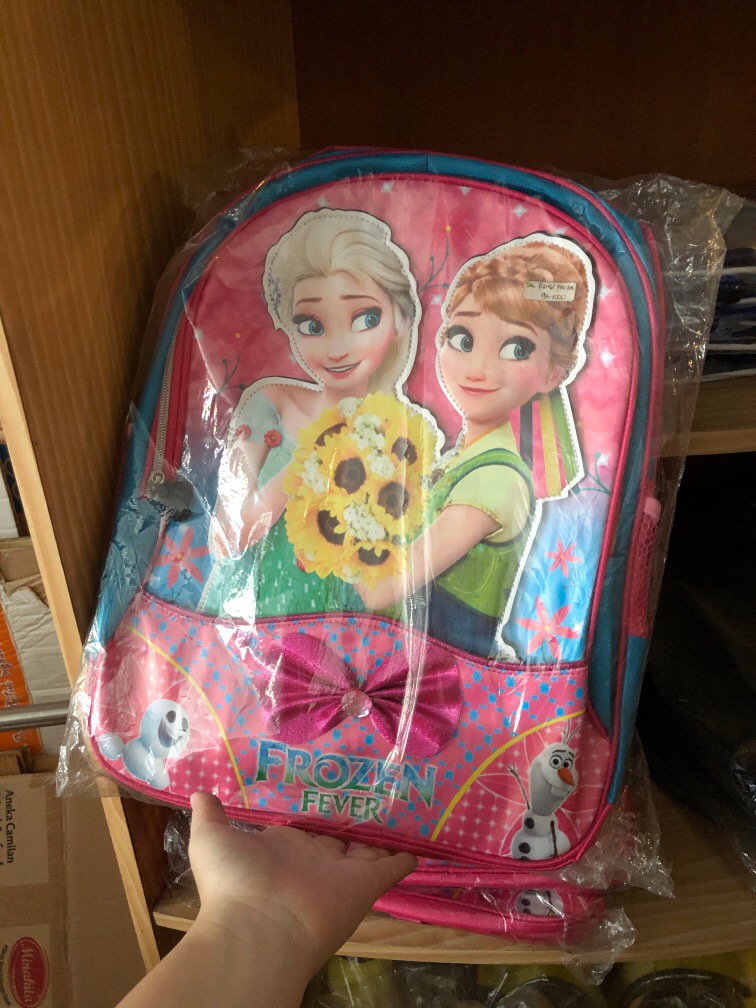 TAS FROZEN SEKOLAH, Fesyen Wanita, Tas & Dompet di Carousell