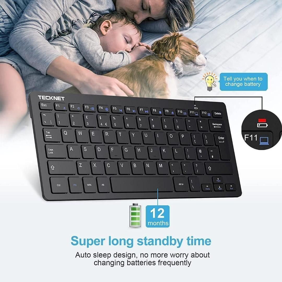 TeckNet 2.4G Wireless Keyboard For Windows 10/8/7/Vista/XP and Android ...