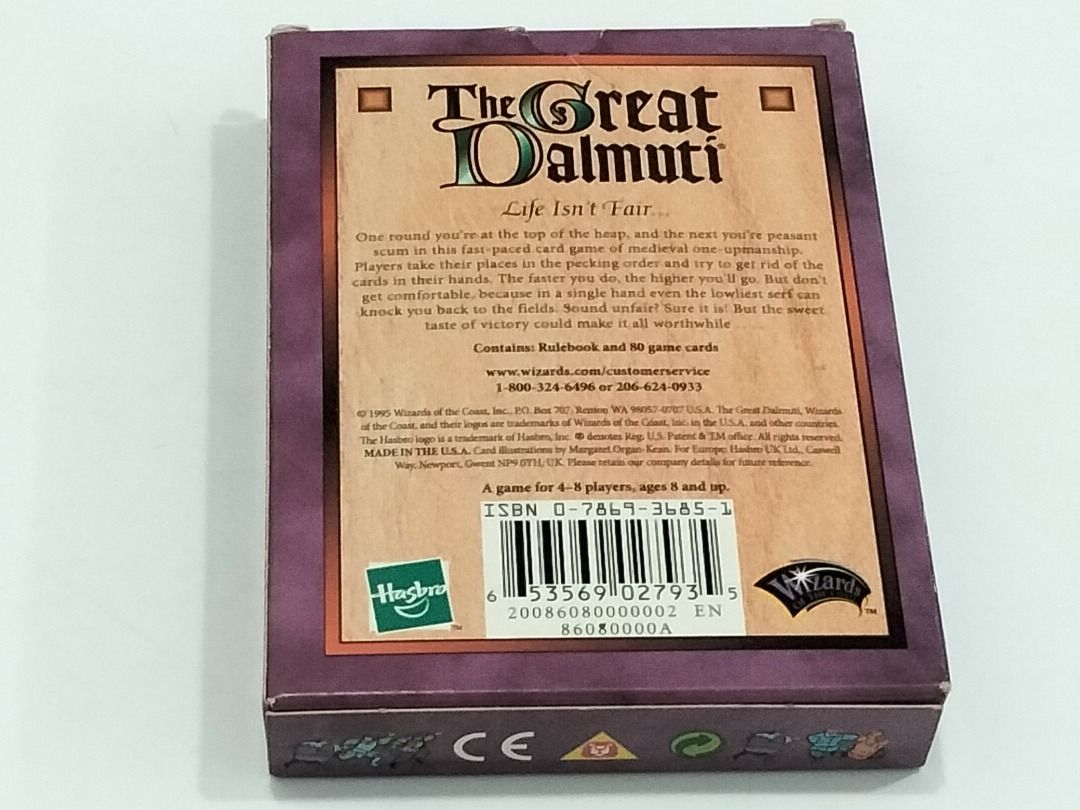 The Great Dalmuti Card Game, Hobbies & Toys, Toys & Games on Carousell