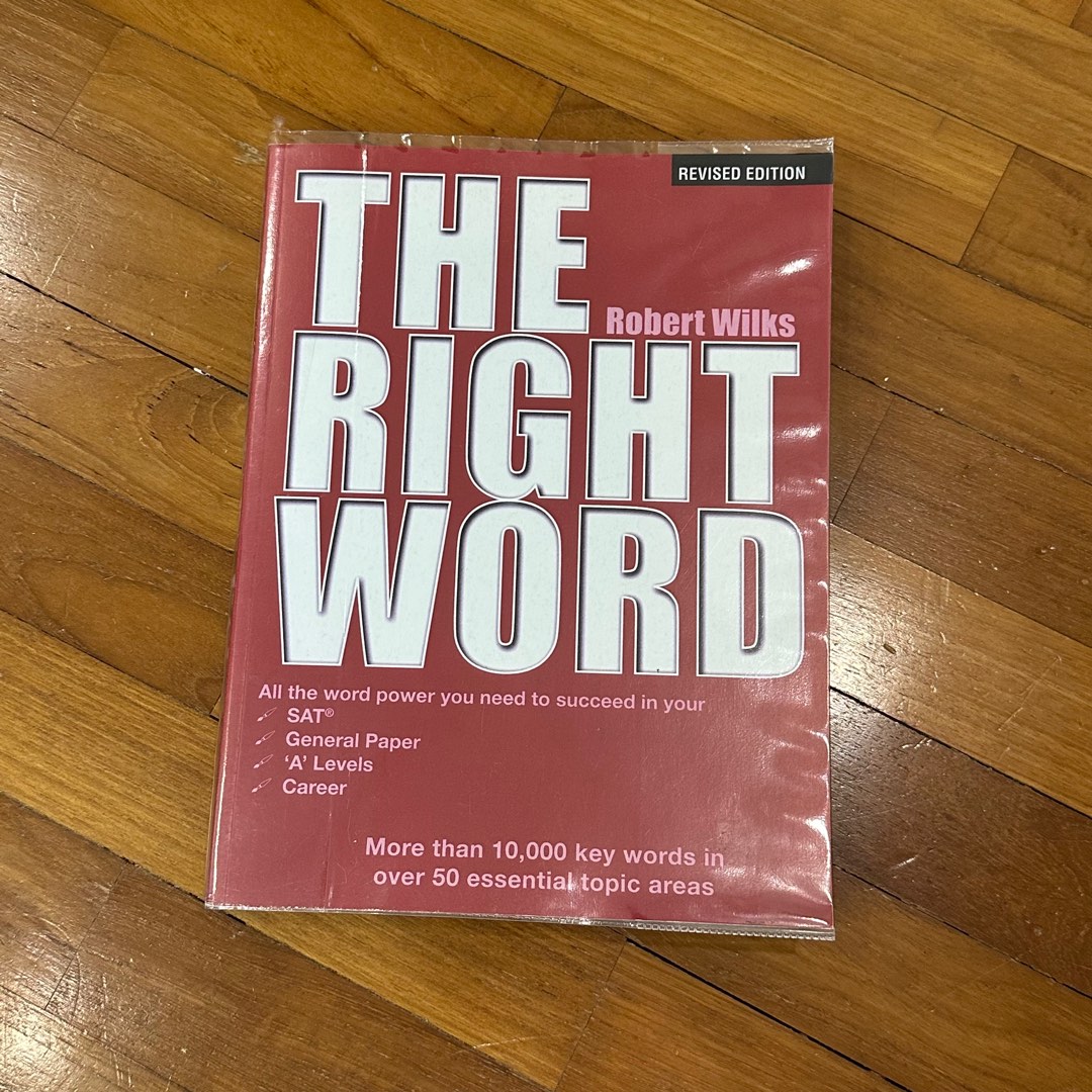 The Right Word - Robert Wilks, Hobbies & Toys, Books & Magazines ...