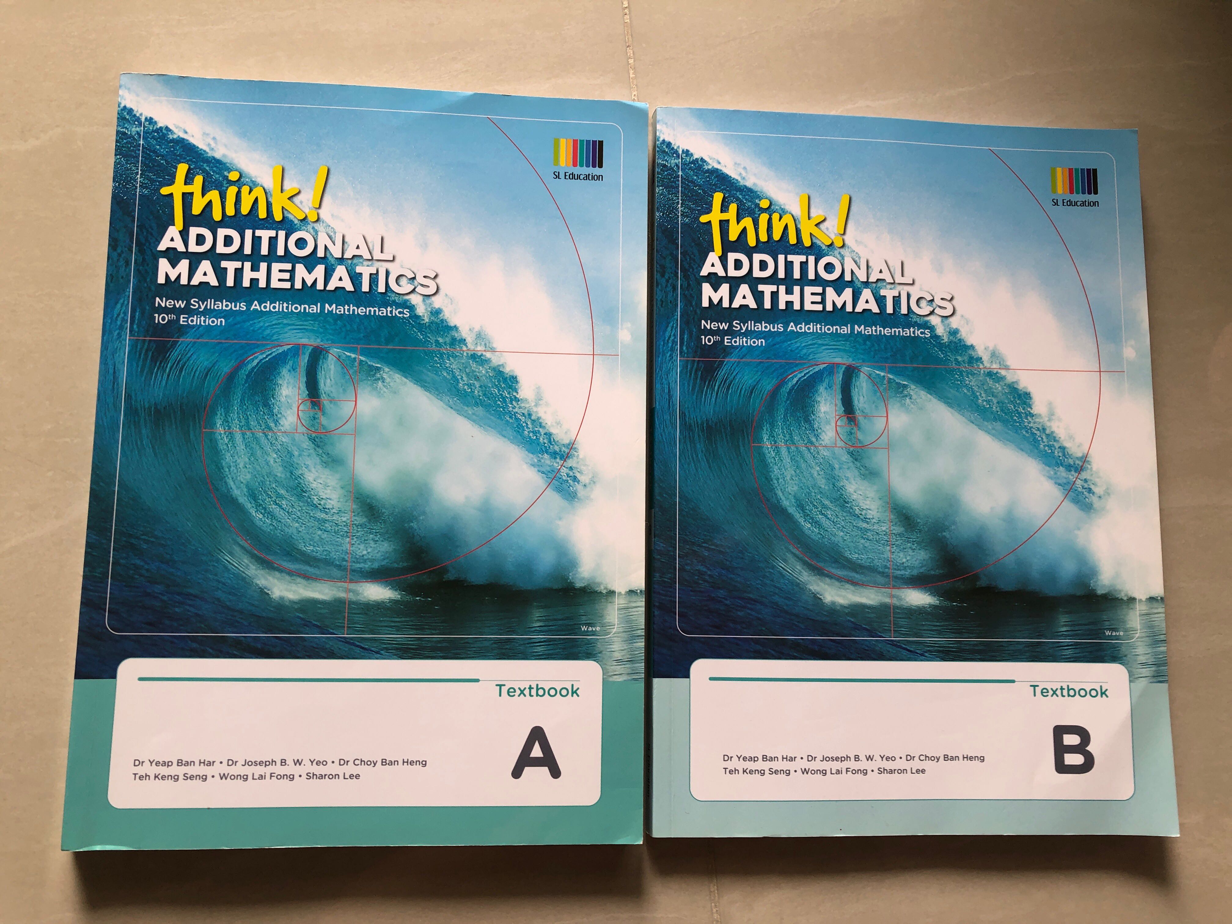 Think! Additional Mathematics textbook A and B, Hobbies & Toys, Books ...